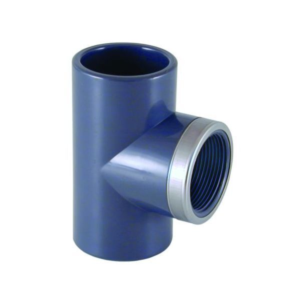 PVC T-stuk verstevigd lijmsok / binnendraad - Raintechshop.nl Snelle levering uit eigen voorraad ...